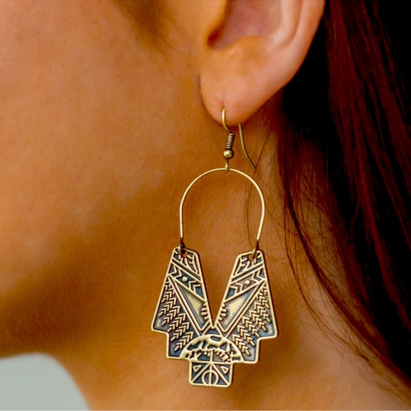 Jewelry | Bohemian Brass Drop Earrings | Poshmark